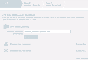 Registrarse en Facebook